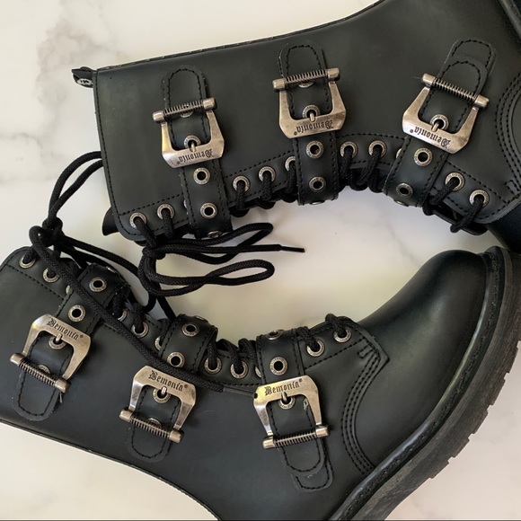 Demonia | Shoes | New Demonia Bolt 33 Faux Vegan Leather Edgy Goth ...